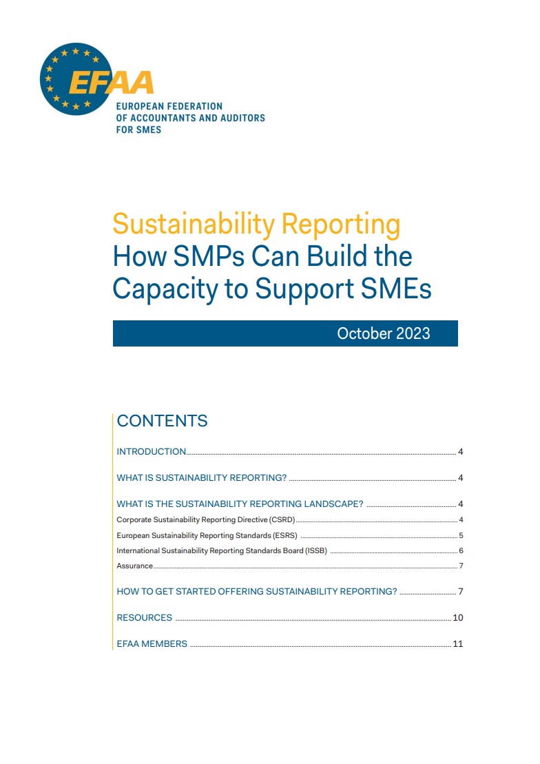 EFAA Updates The Guidance for SMPs on Sustainability Reporting - EFAA
